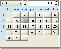 Otro selector de fechas para Java